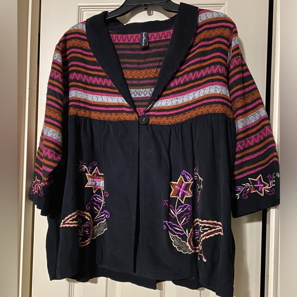 Sacred Threads | Jackets & Coats | Sacred Thread Jacket Collared Multi ...